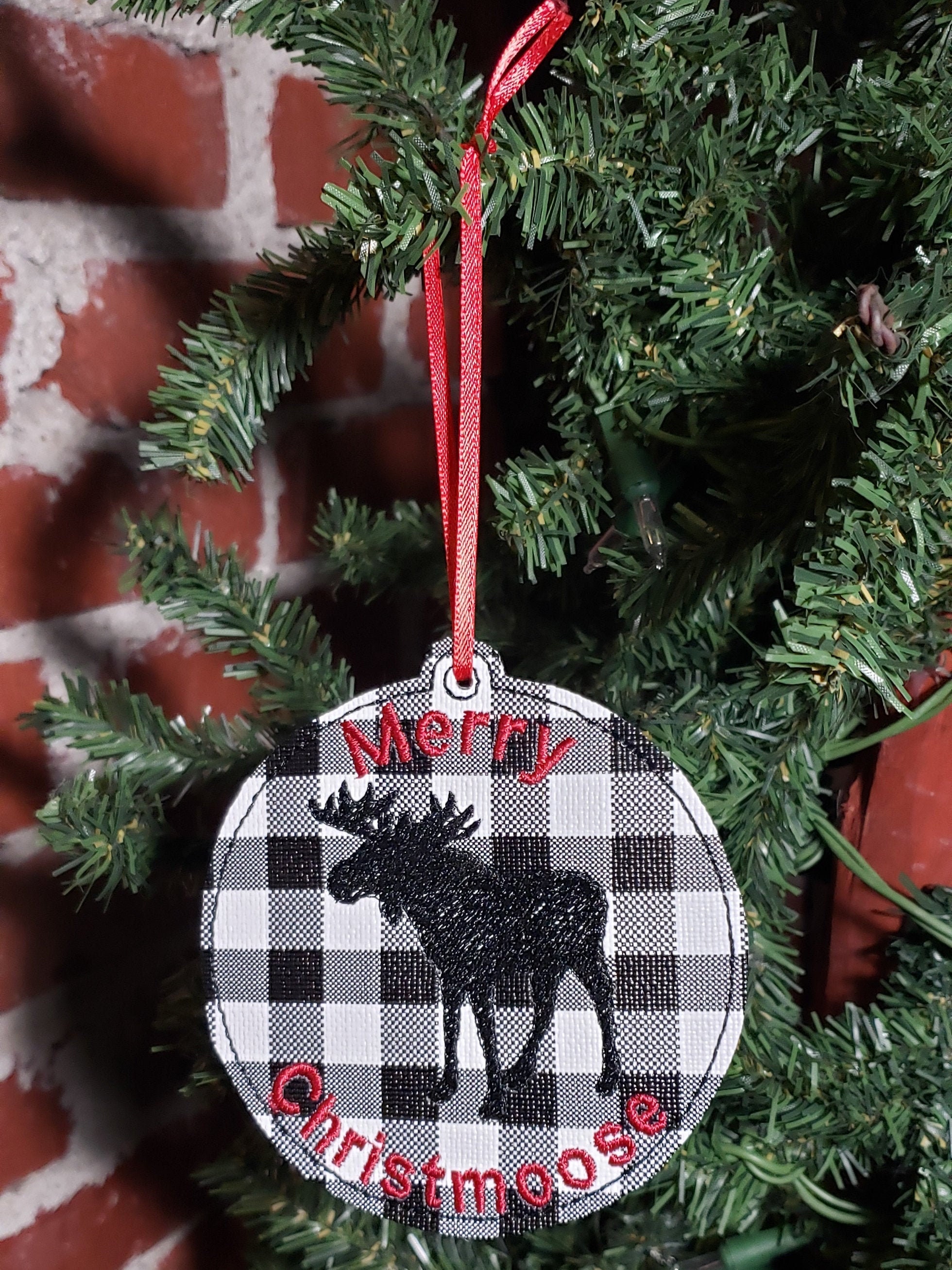Moose Christmas Tree Ornament ITH Project - Moose Ornament - Instant ...