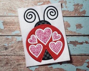 Love Bug Applique Design 2 6 Sizes 10 Formats Machine Embroidery ...