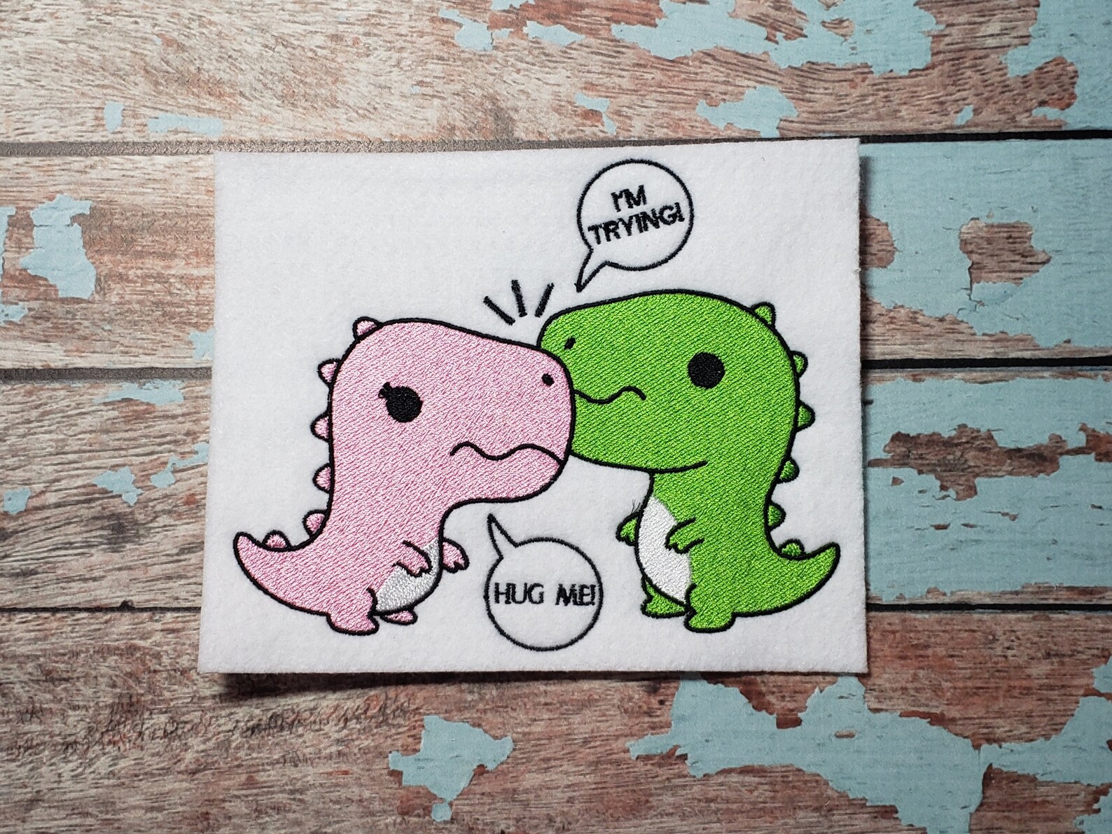 Cute Valentine T-rex Hug Embroidery Design - Instant Download - Etsy