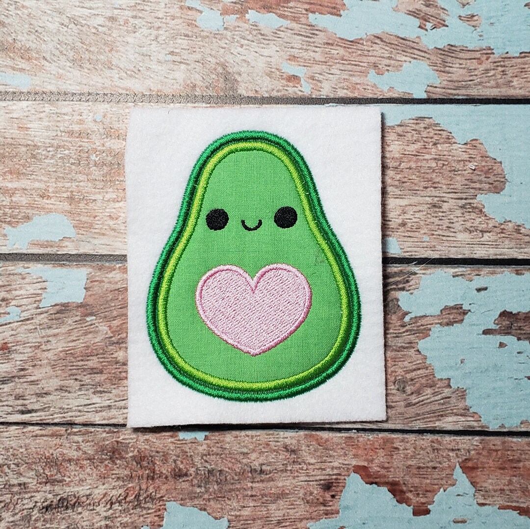 Cute Valentine Avocado Embroidery Design - Instant Download - Etsy