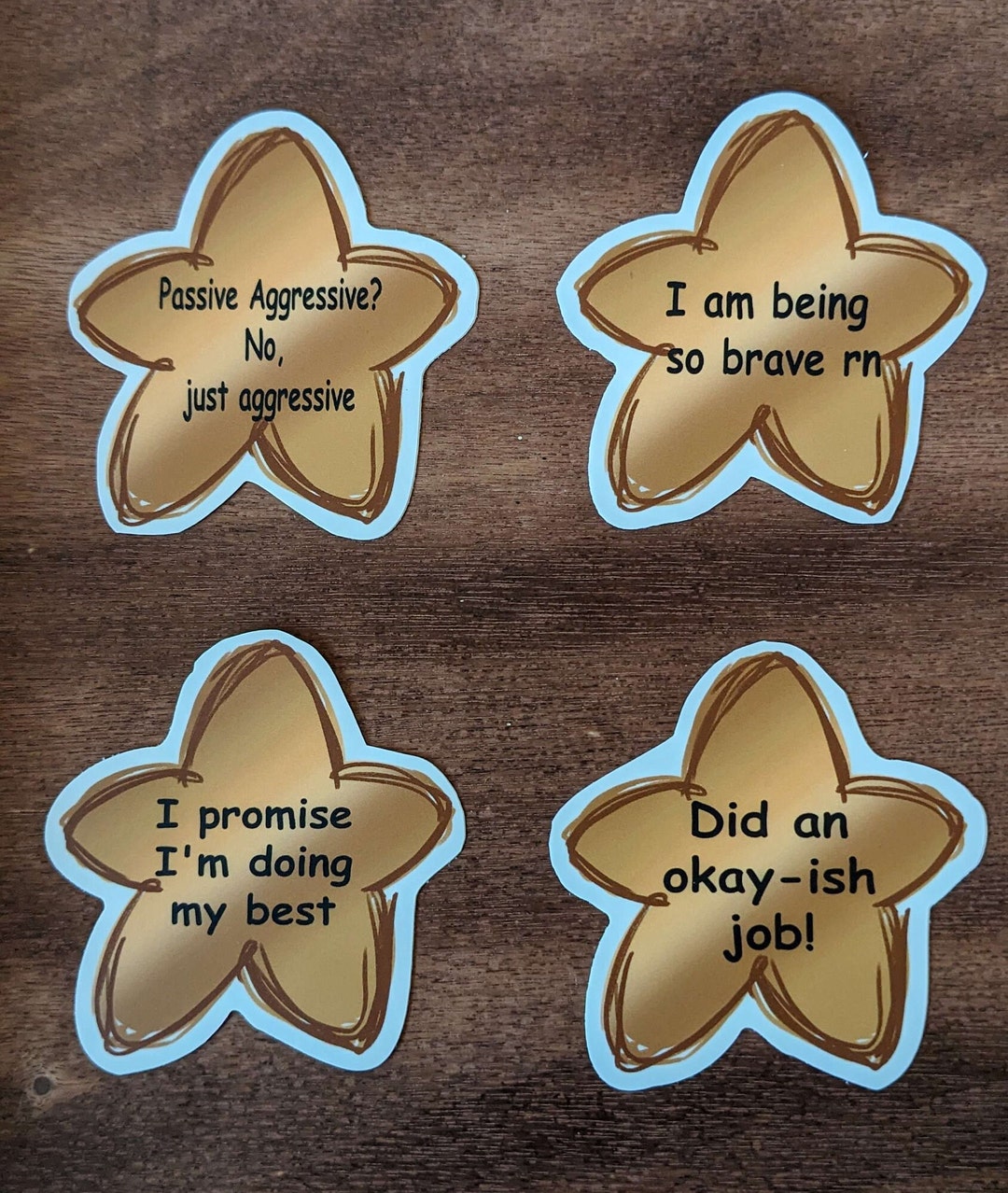 Gold Star "motivational" Vinyl Stickers - Etsy