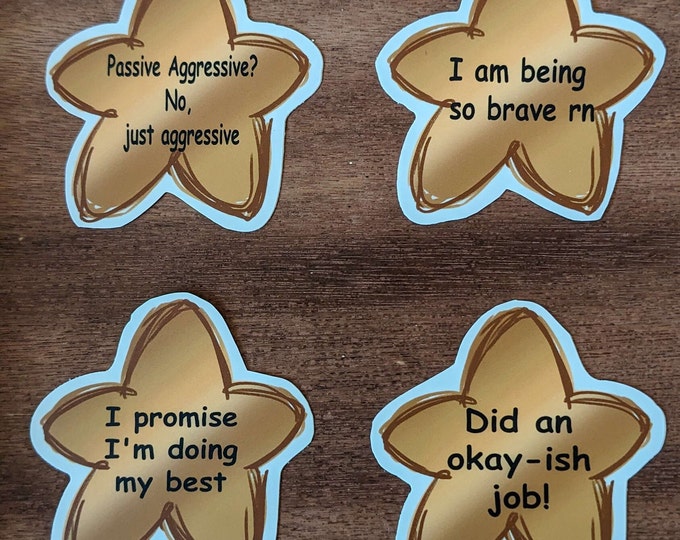 Gold Star "motivational" Vinyl Stickers - Etsy