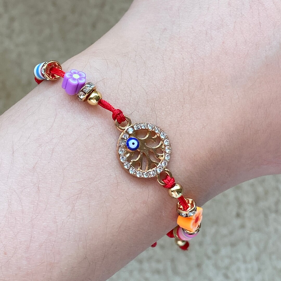 Evil Eye Red Bracelet, Tree of Life Evil Eye Handmade Red String ...