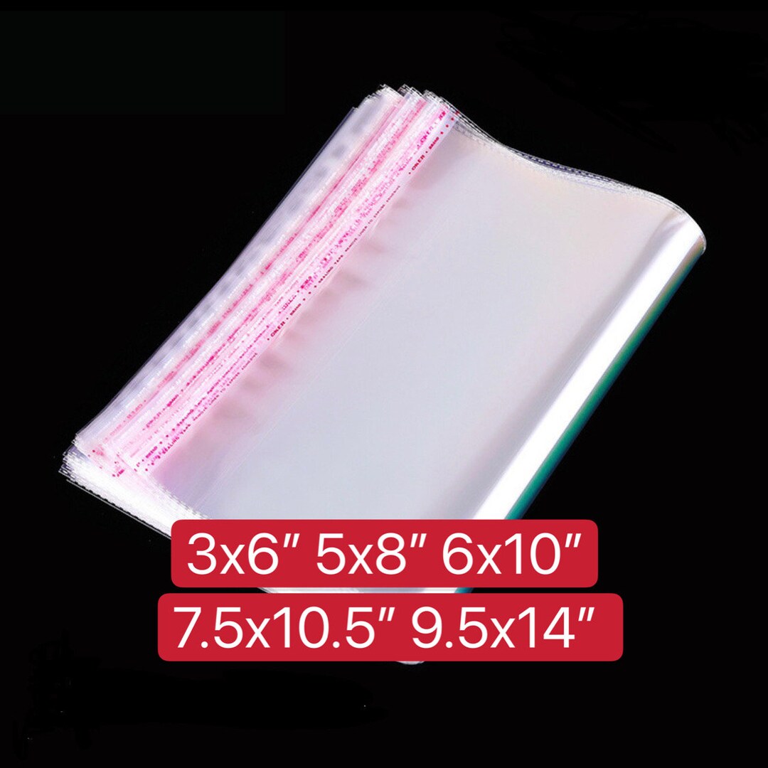 Small Clear Cello Plastic Poly Bags, Resealable Cookies Candy Gifts ...