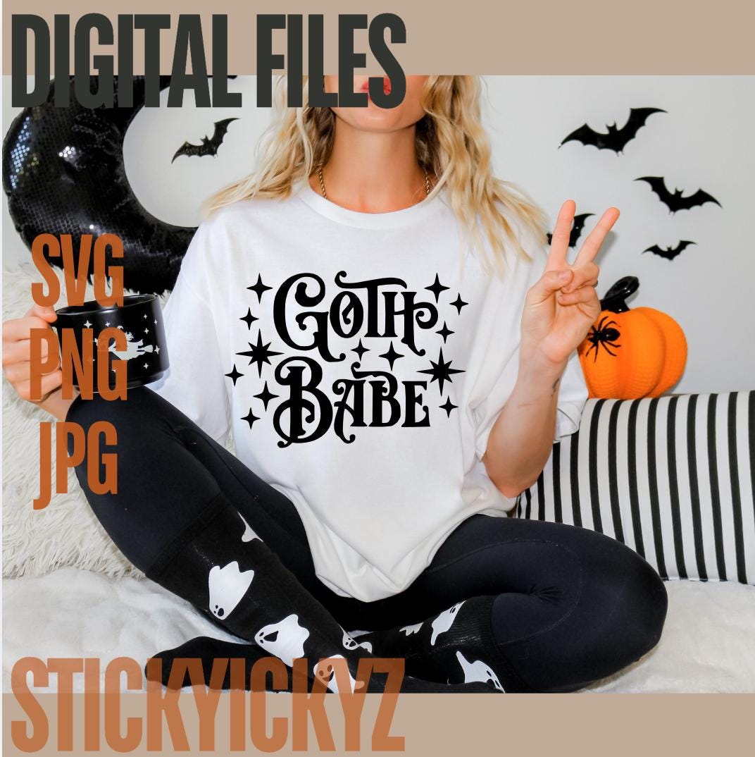 Modern Gothic, Kawaii Gothic Bundle, Goth Aesthetic, Digital Files for ...