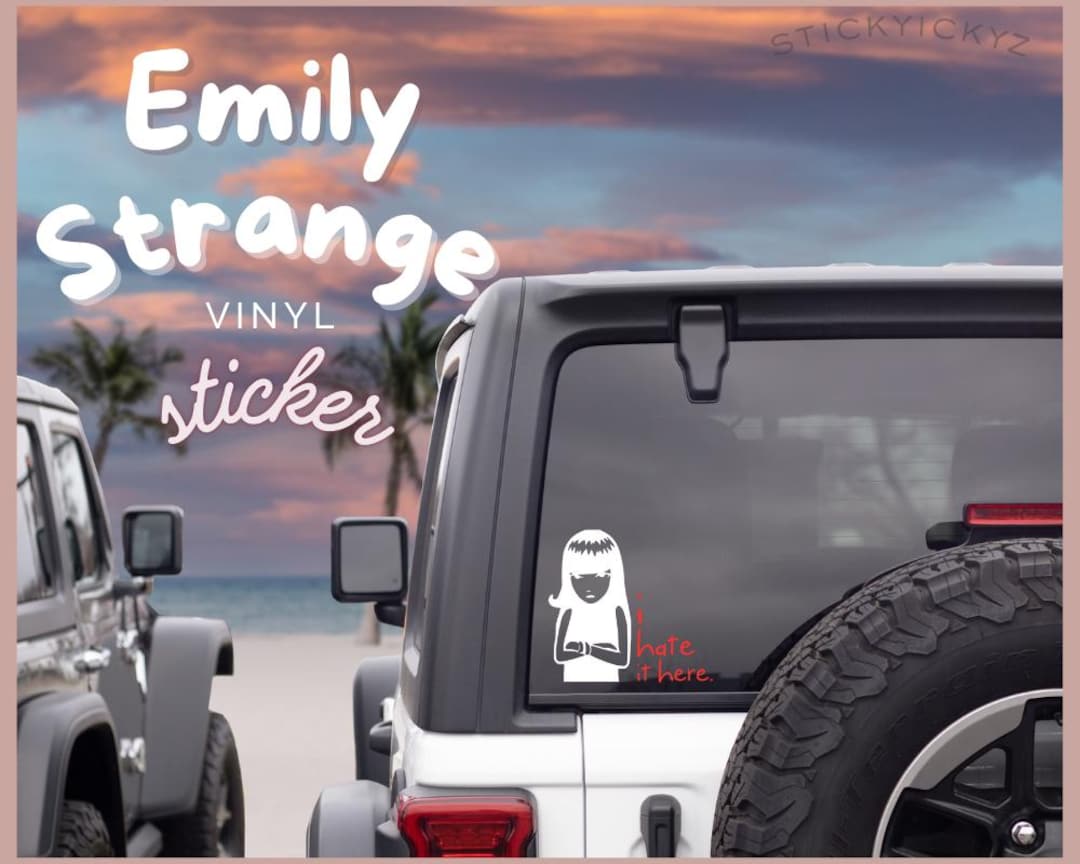 Emily the Strange Inspired Car Decal – Gothic Vinyl Sticker for Cars ...