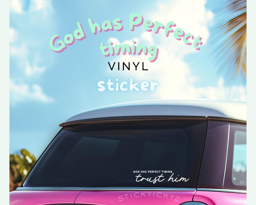 Christian Vinyl Decal, God's Timing, Faith-based Sticker - Etsy