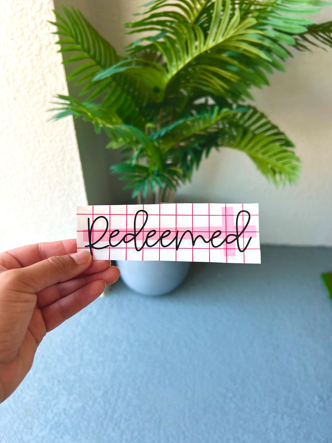 Redeemed Cross Religious Vinyl Decal Sticker - Etsy