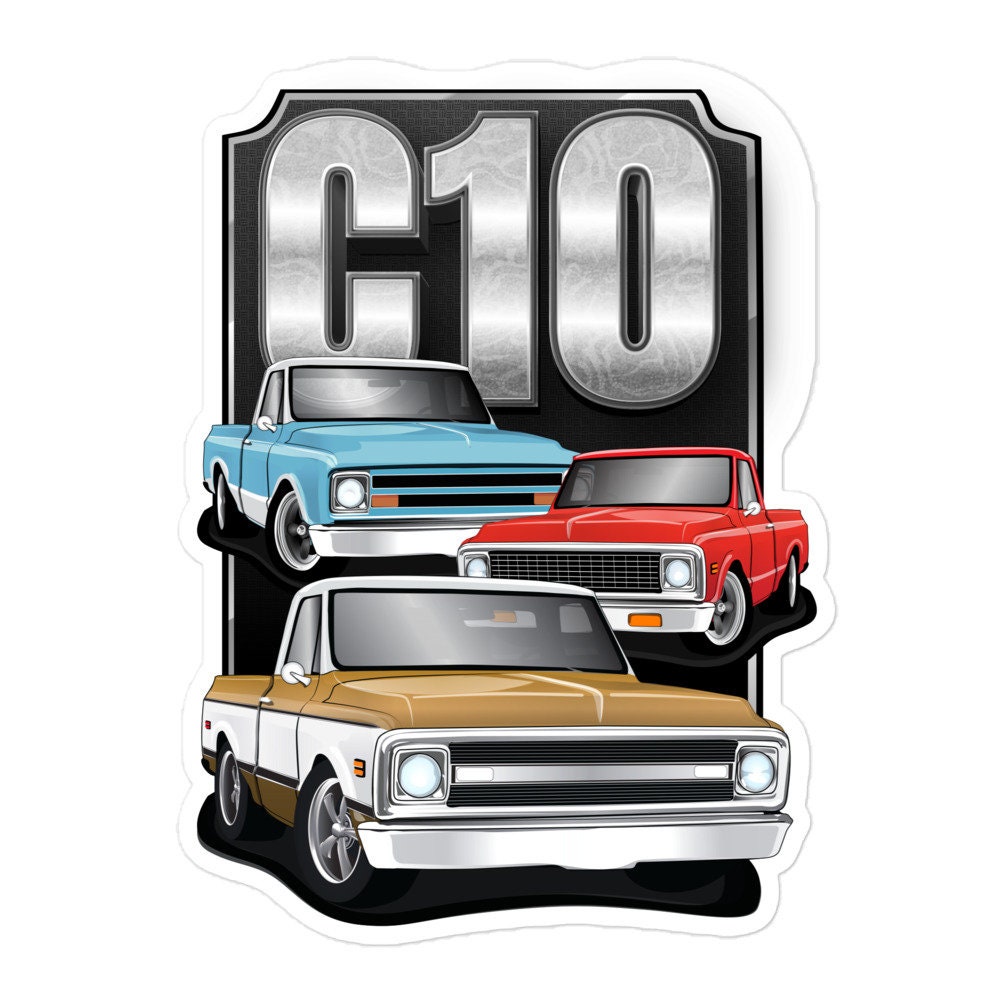 67-72 Chevy C10 Pick up Truck American Chevrolet Trucks Sticker - Etsy