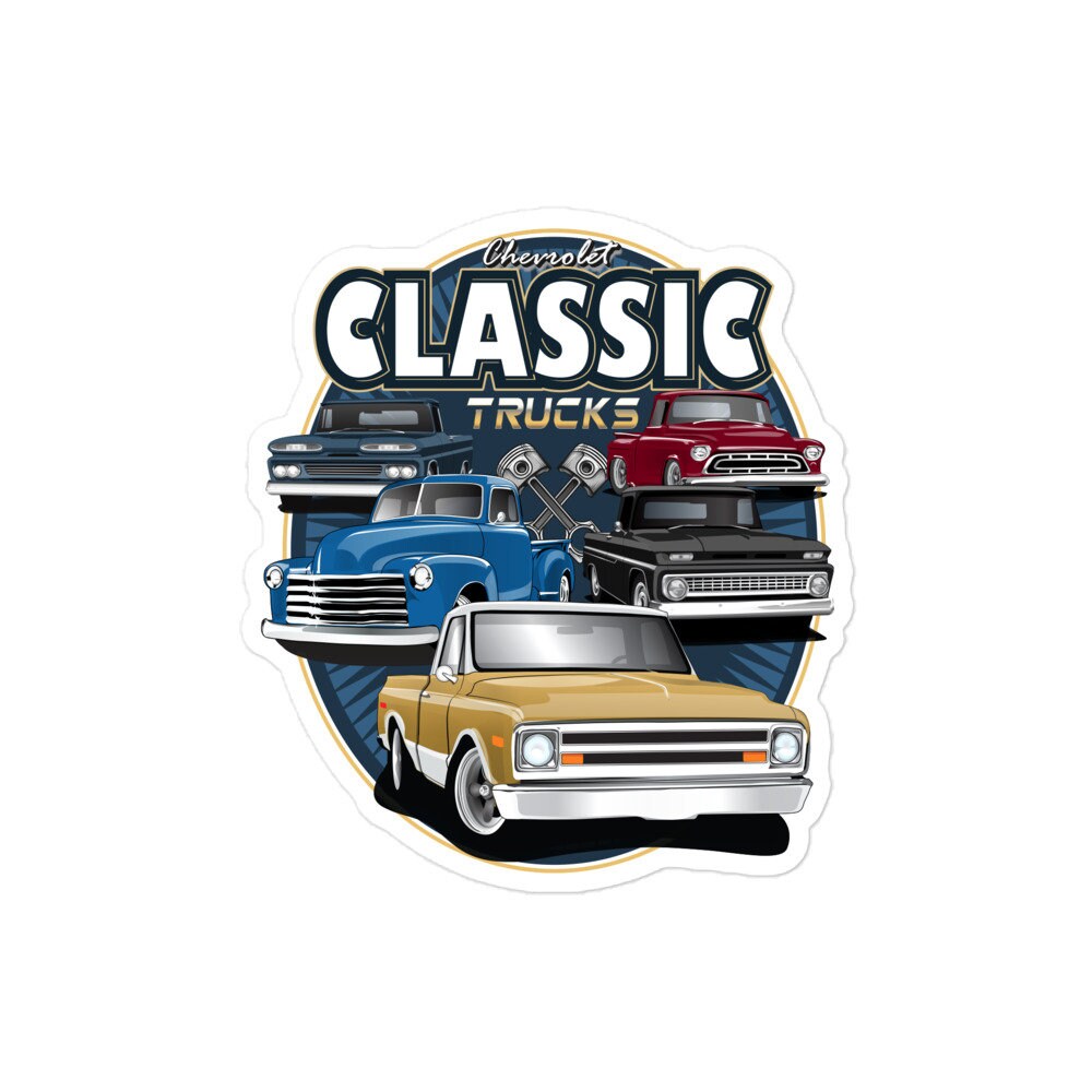 Classic Chevrolet Trucks Vintage Chevy Pickups Bubble-free Stickers - Etsy