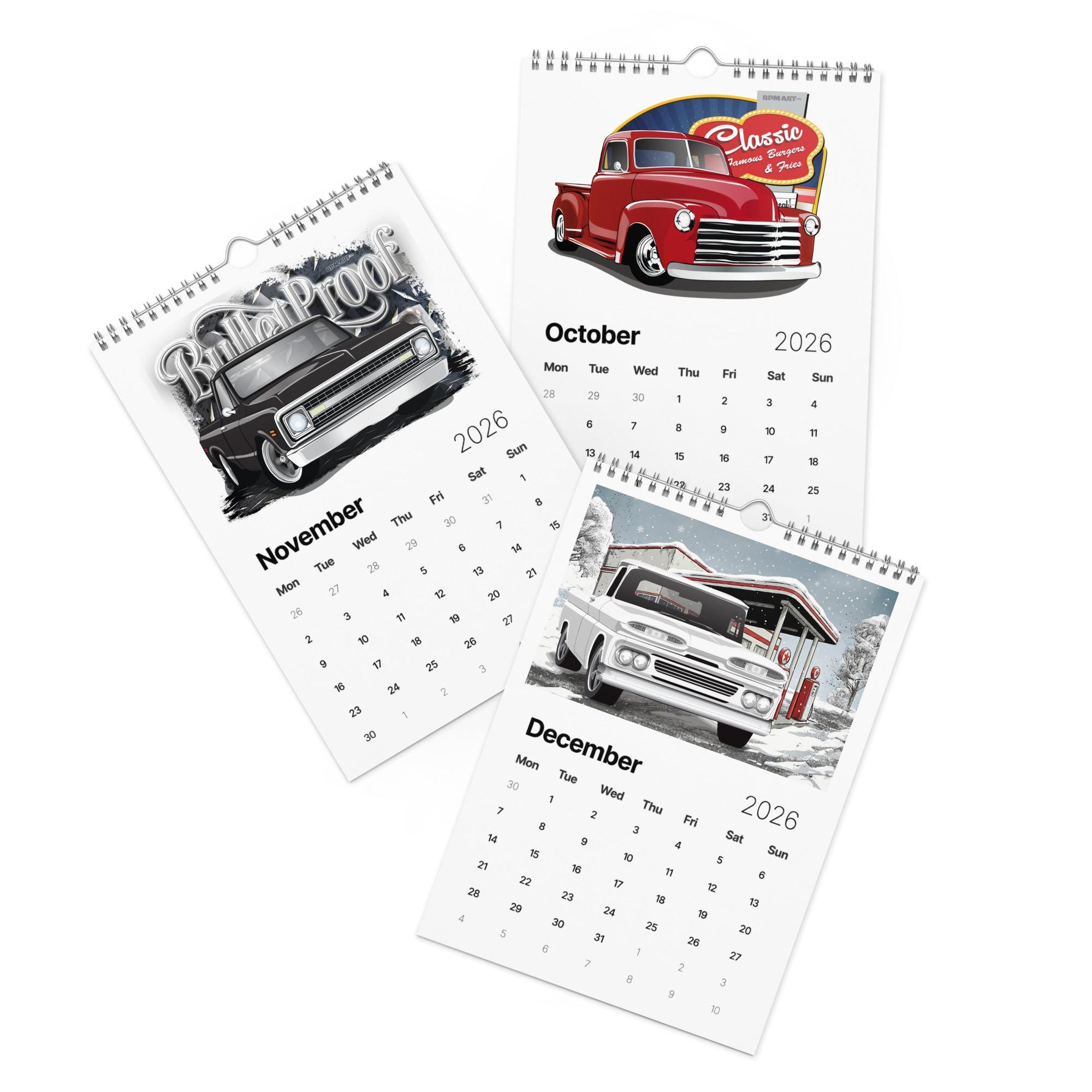 2026 Chevrolet Vintage Pickup Truck Wall Calendar Chevy C10 - Etsy