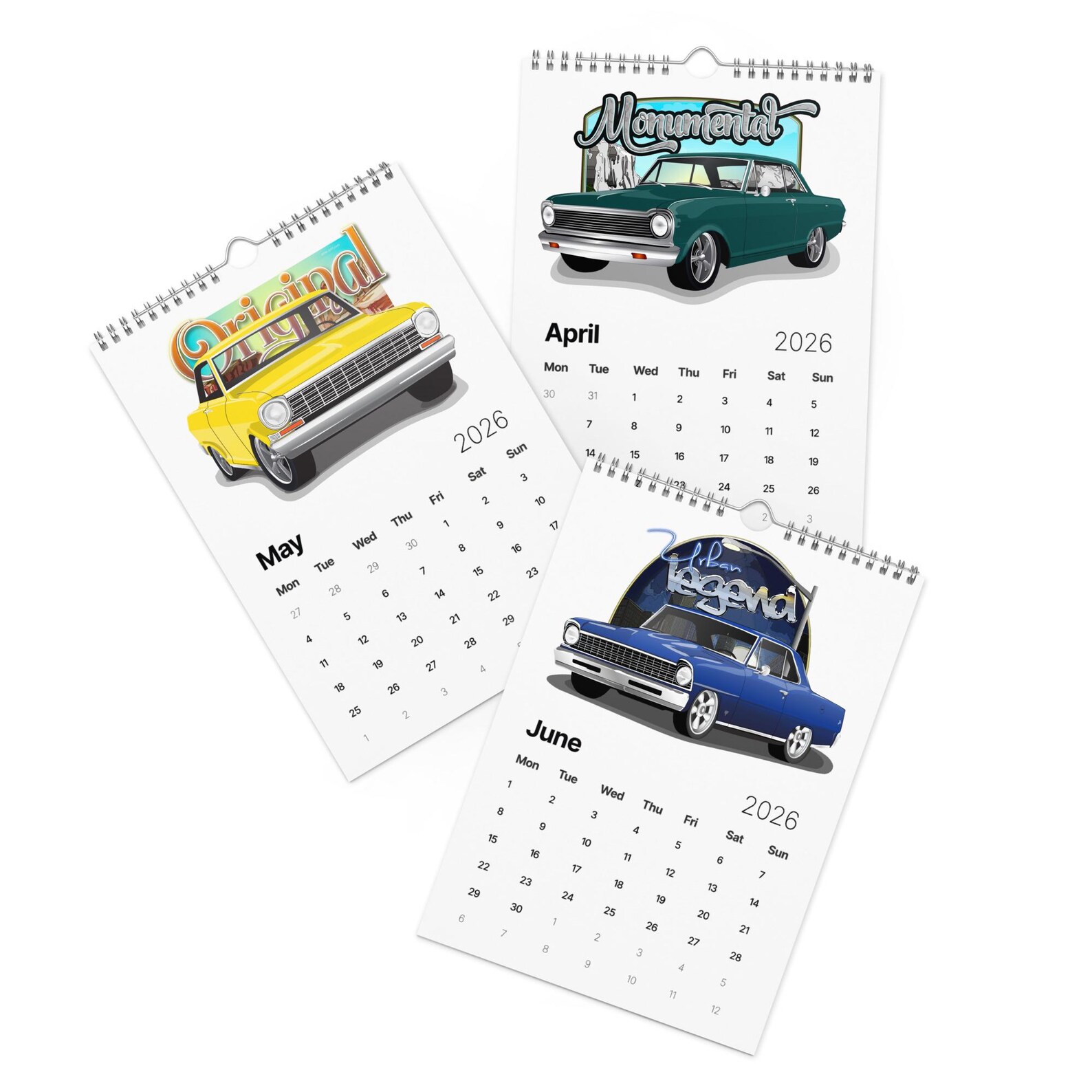 2026 Chevrolet Nova Wall Calendar Chevy II Chevy 2 - Etsy