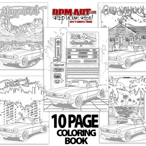 1964 Ford Mustang 10 Page Coloring Book / Digital / Instant Download - Etsy