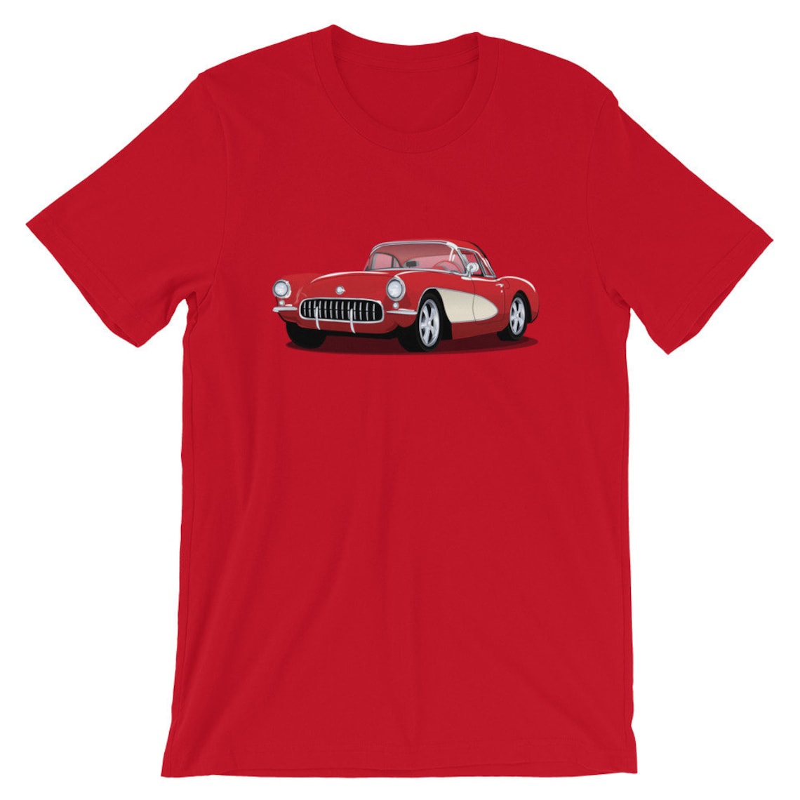 1956 Red Chevrolet Corvette Shirt 56 Chevy Corvette T-shirt - Etsy