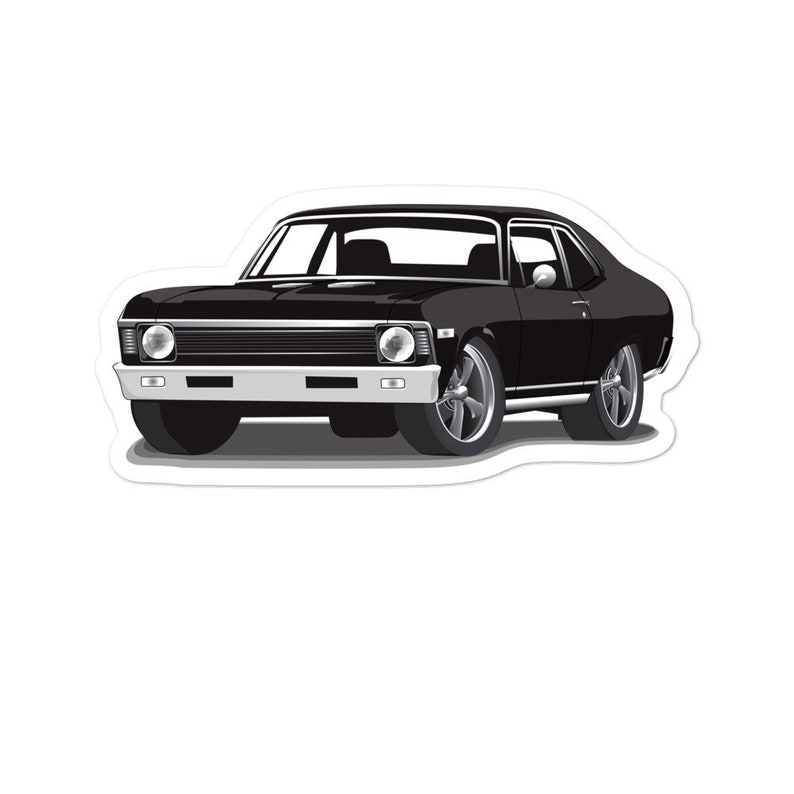 1968 Black Chevy II Nova Sticker Decal - Etsy