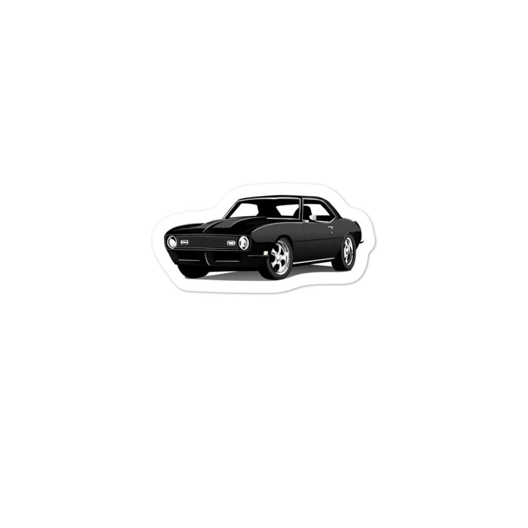 1968 Black Chevy Camaro Sticker Decal - Etsy