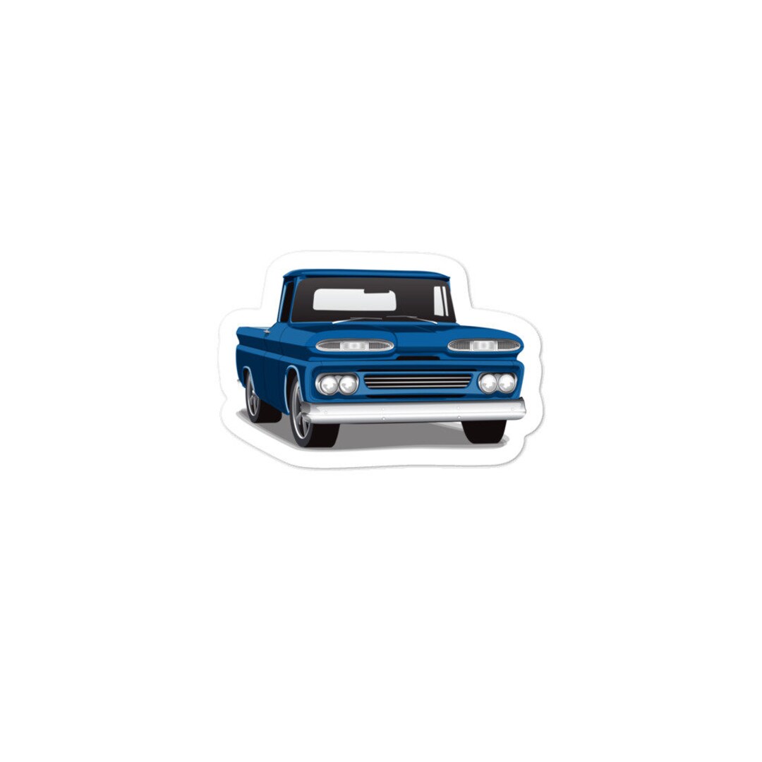 1960 Blue Chevy Pickup Truck Vinyl Sticker Decal - Etsy