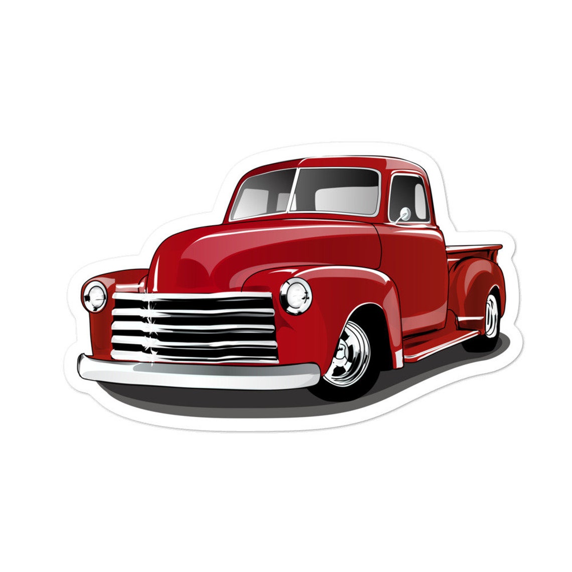 1948 Red Chevrolet Pickup Truck Sticker Decal - Etsy