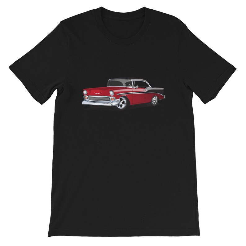 1956 Red Chevrolet Bel Air Shirt 56 Chevy Belair T-shirt - Etsy
