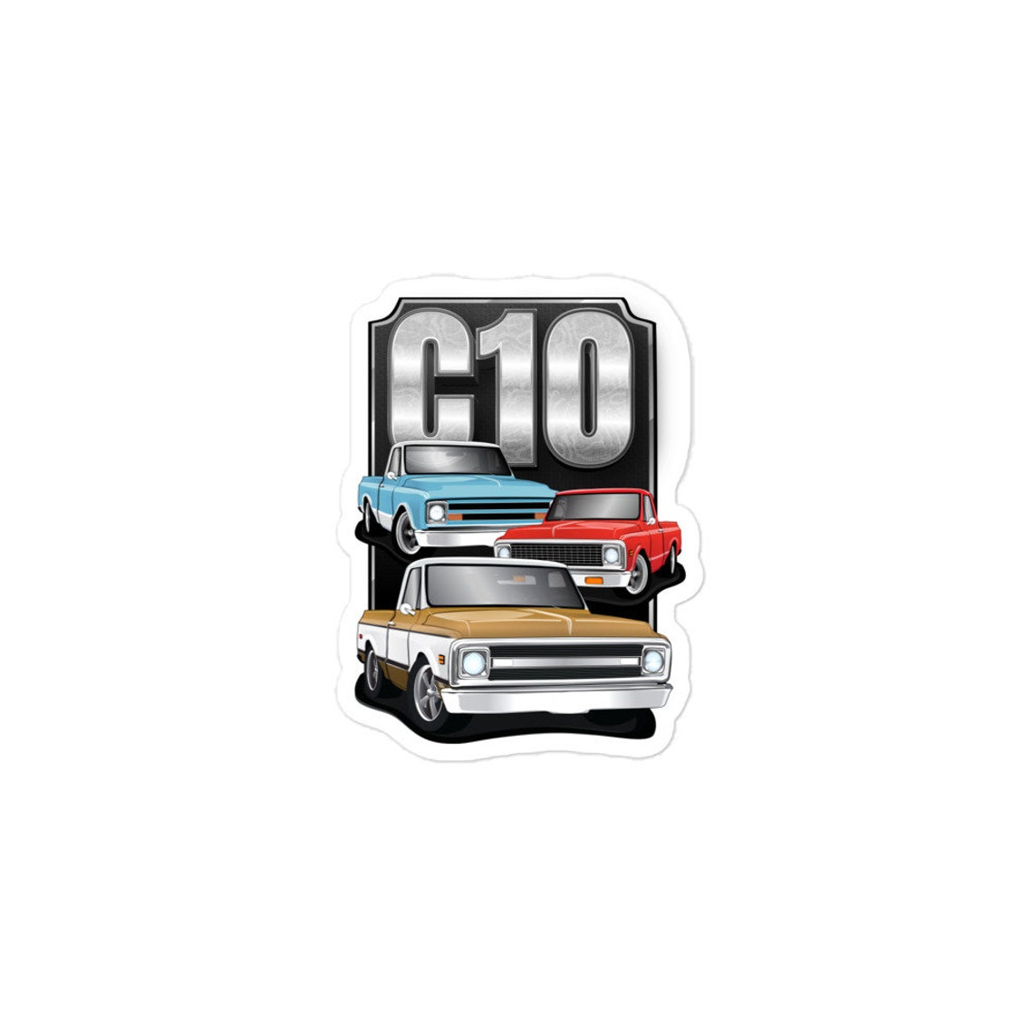67-72 Chevy C10 Pick up Truck American Chevrolet Trucks Sticker - Etsy