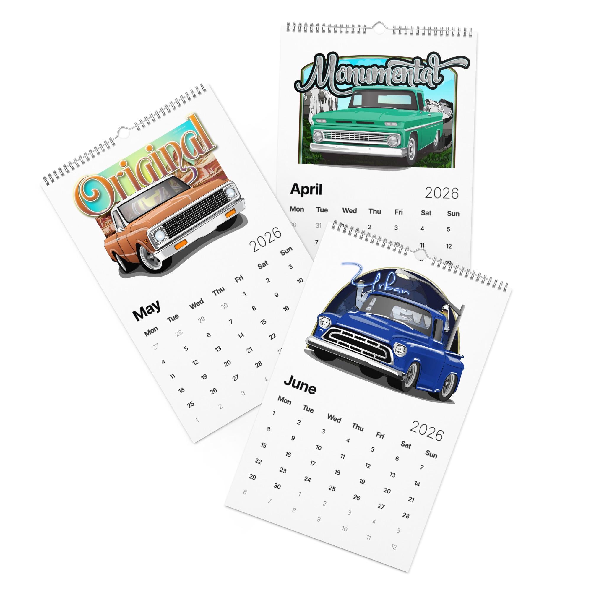 2026 Chevrolet Vintage Pickup Truck Wall Calendar Chevy C10 - Etsy