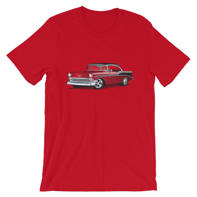 1956 Red Chevrolet Bel Air Shirt 56 Chevy Belair T-shirt - Etsy