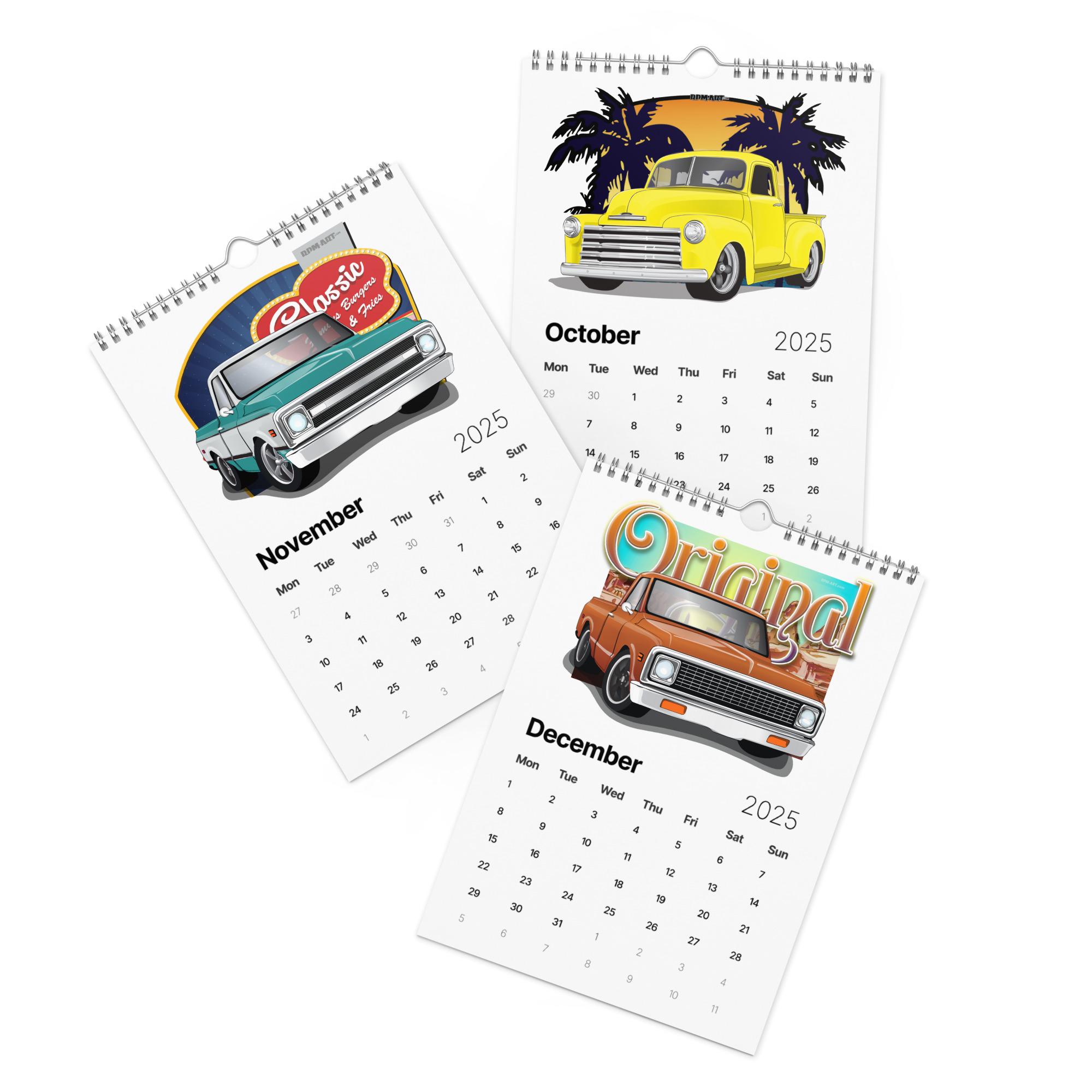 2025 Chevrolet Vintage Pickup Truck Wall Calendar Chevy C10 - Etsy