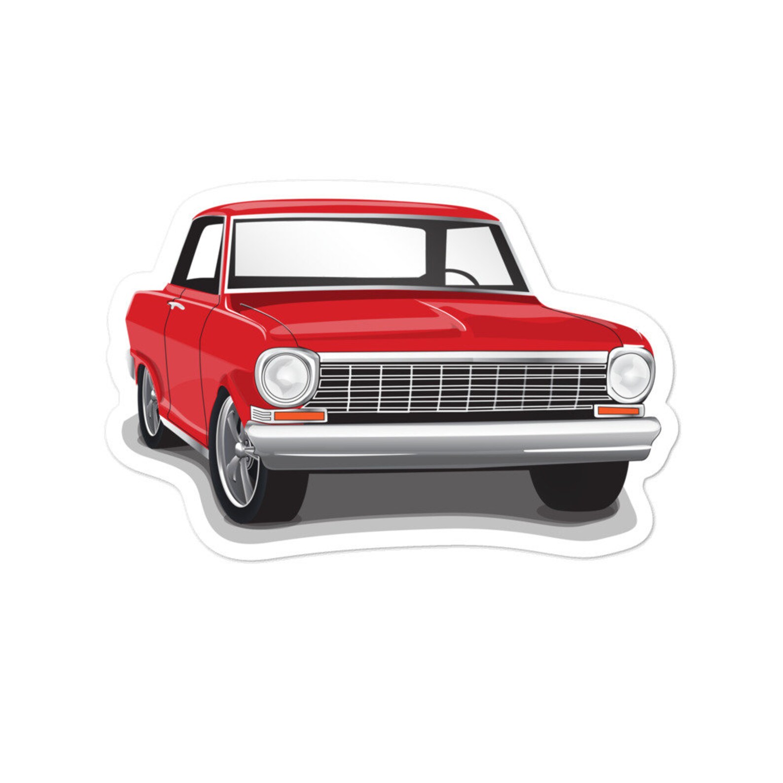 1964 Red Chevy II Nova Sticker Decal - Etsy