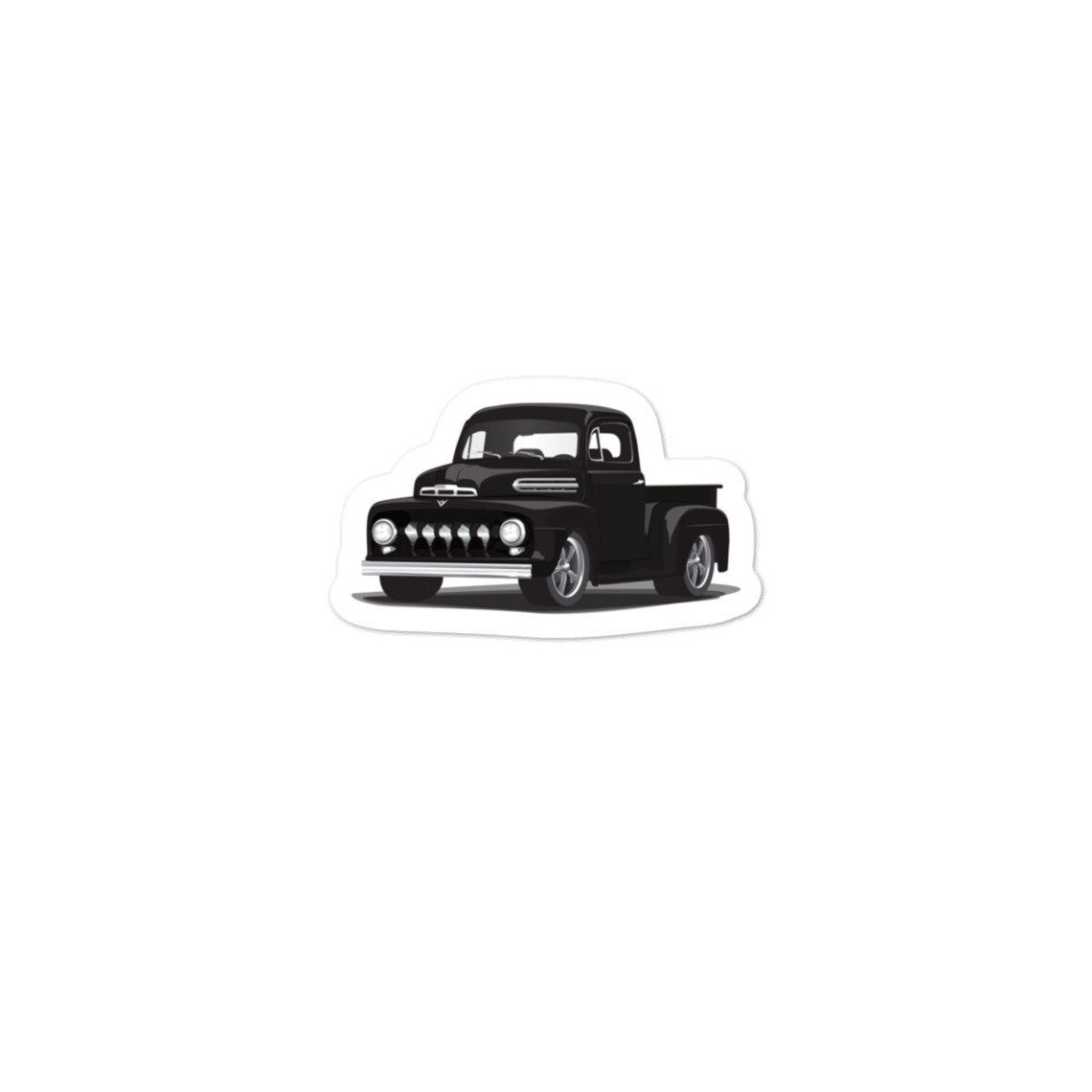 1951 Black Ford F100 Pickup Truck Vinyl Sticker - Etsy