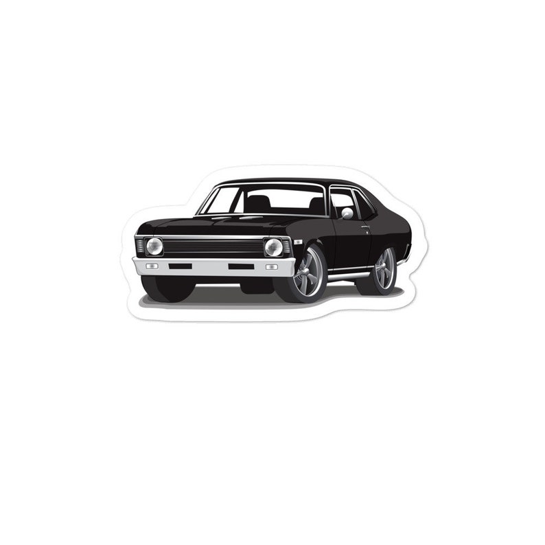 1968 Black Chevy II Nova Sticker Decal - Etsy