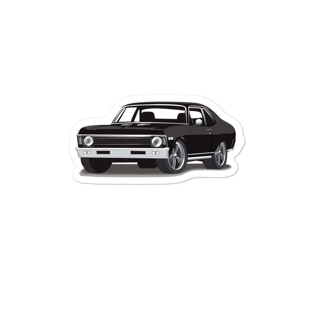 1968 Black Chevy II Nova Sticker Decal - Etsy