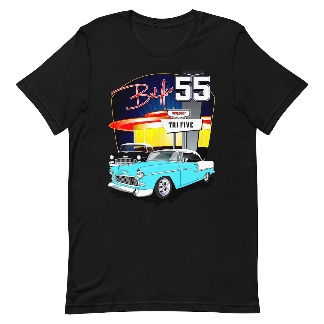 1955 Chevrolet Bel Air T-shirt – Old School Drive-in Diner Design ...