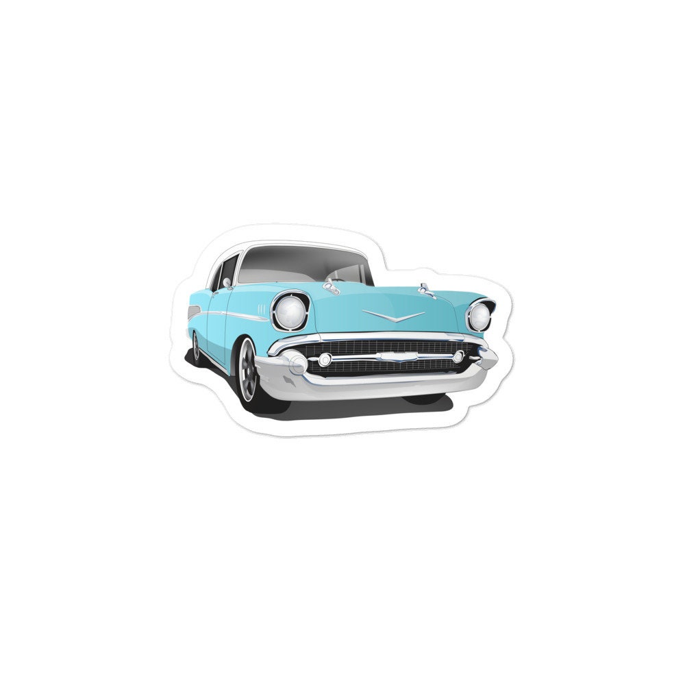 1957 Larkspur Blue Chevy Bel Air Sticker Decal - Etsy