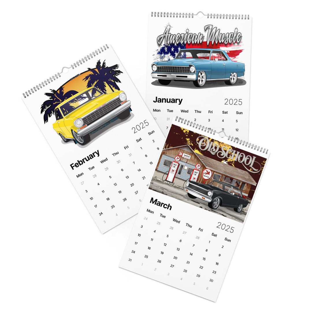 2025 Chevrolet Nova Wall Calendar Chevy II Chevy 2 - Etsy