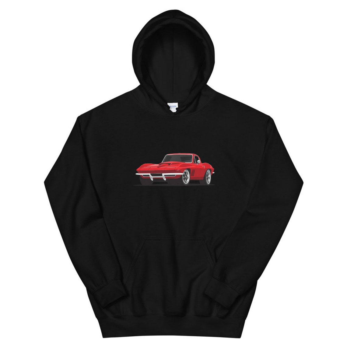 1966 Rally Red Chevrolet Corvette Printed Hoodie - Etsy