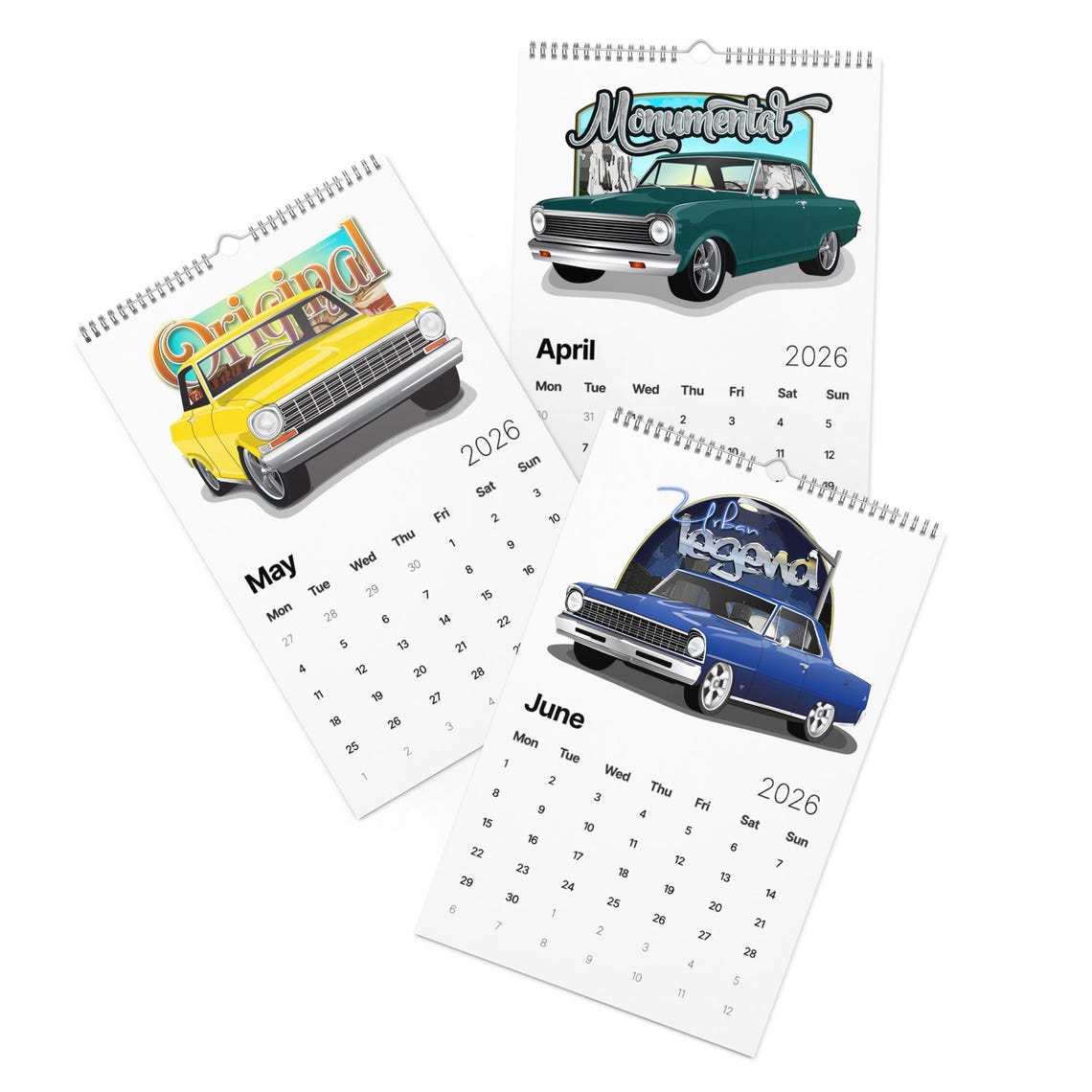2026 Chevrolet Nova Wall Calendar Chevy II Chevy 2 - Etsy