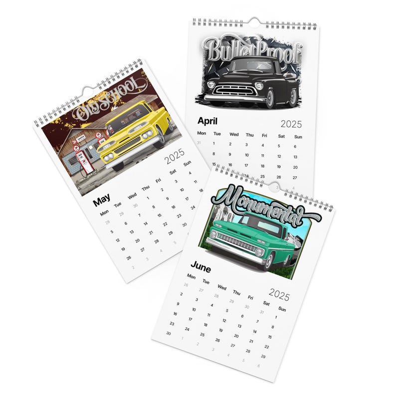 2025 Chevrolet Vintage Pickup Truck Wall Calendar Chevy C10 - Etsy
