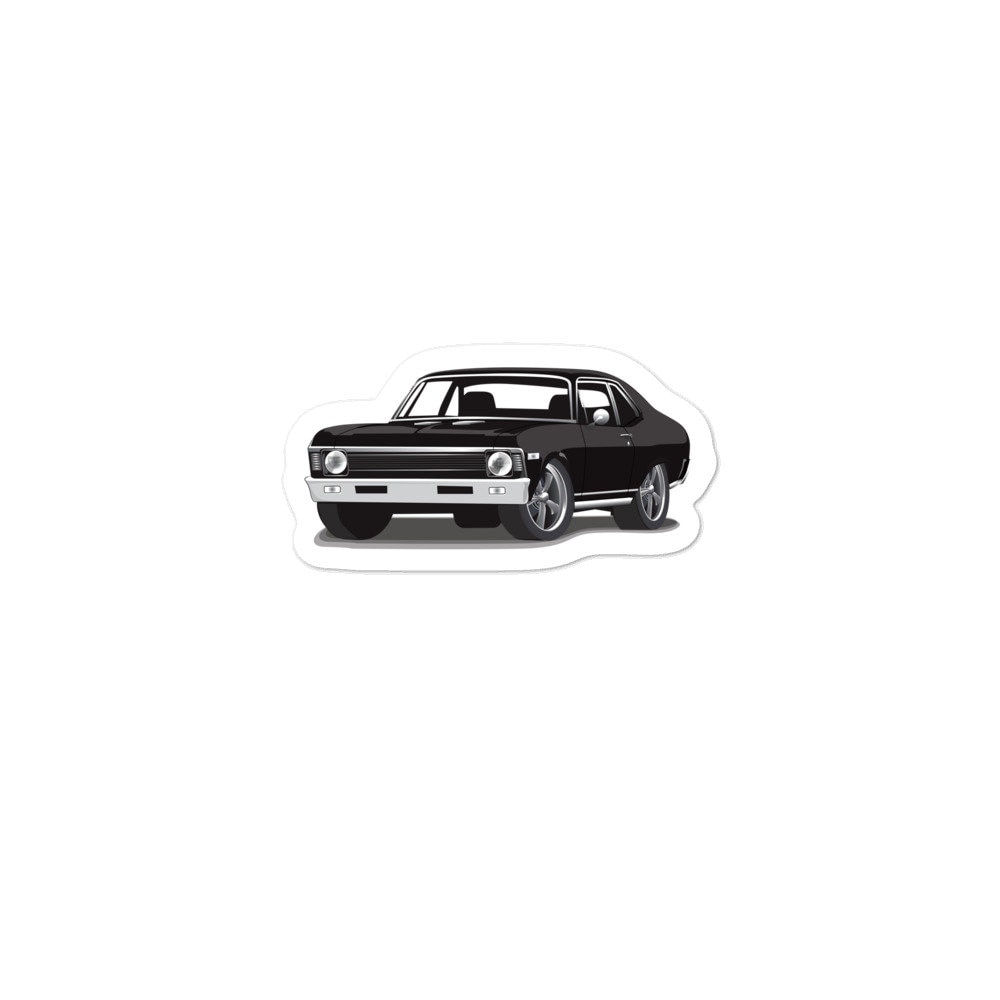 1968 Black Chevy II Nova Sticker Decal - Etsy