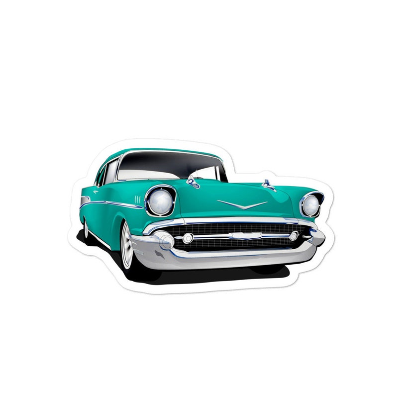1957 Tropical Turquoise Chevy Bel Air Sticker Decal - Etsy