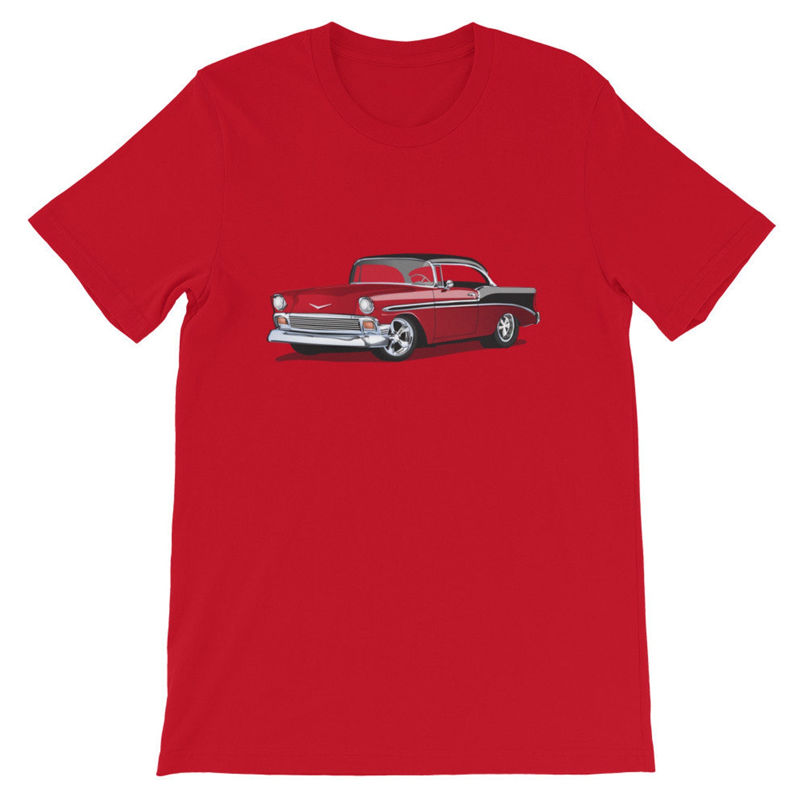 1956 Red Chevrolet Bel Air Shirt 56 Chevy Belair T-shirt - Etsy