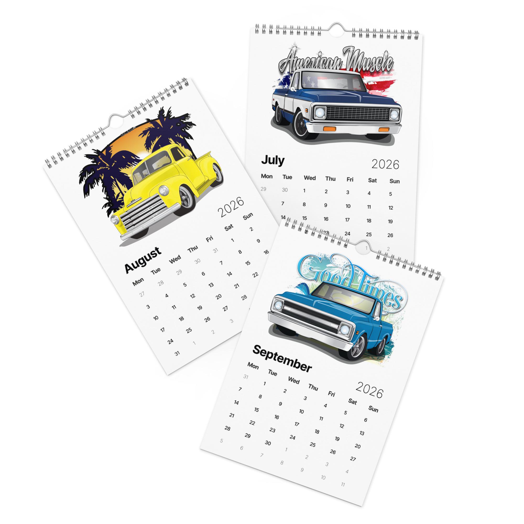 2026 Chevrolet Vintage Pickup Truck Wall Calendar Chevy C10 - Etsy