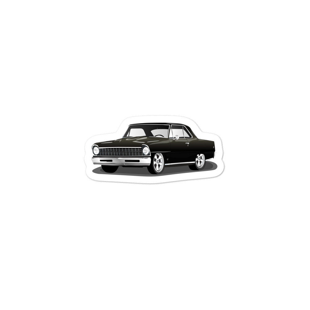 1967 Black Chevy II Nova Sticker Decal - Etsy