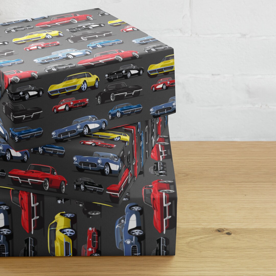 Chevy Corvette Chevrolet Stingray Wrapping Paper Sheets Gift Wrap - Etsy
