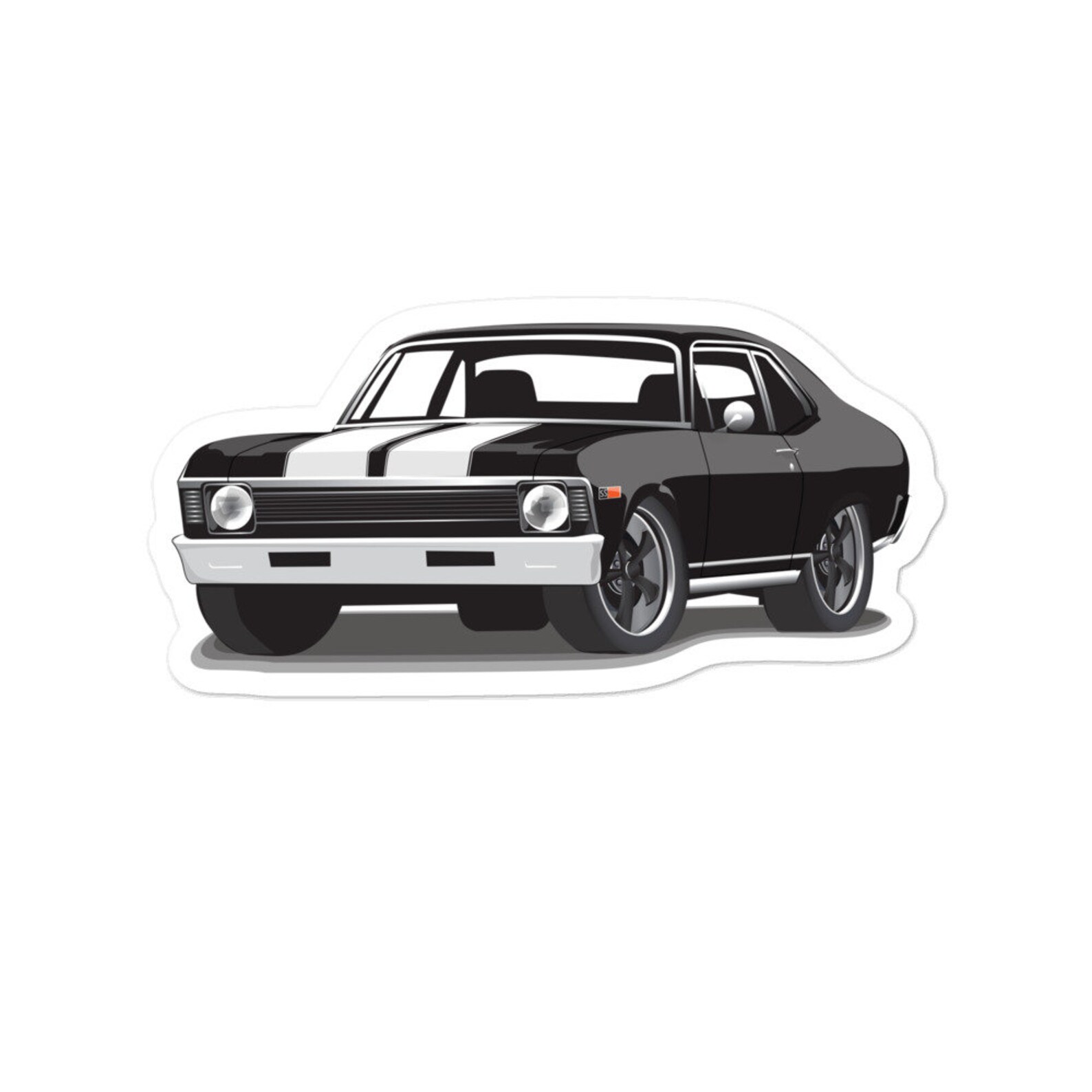 1969 Black Chevy Nova Sticker Decal - Etsy
