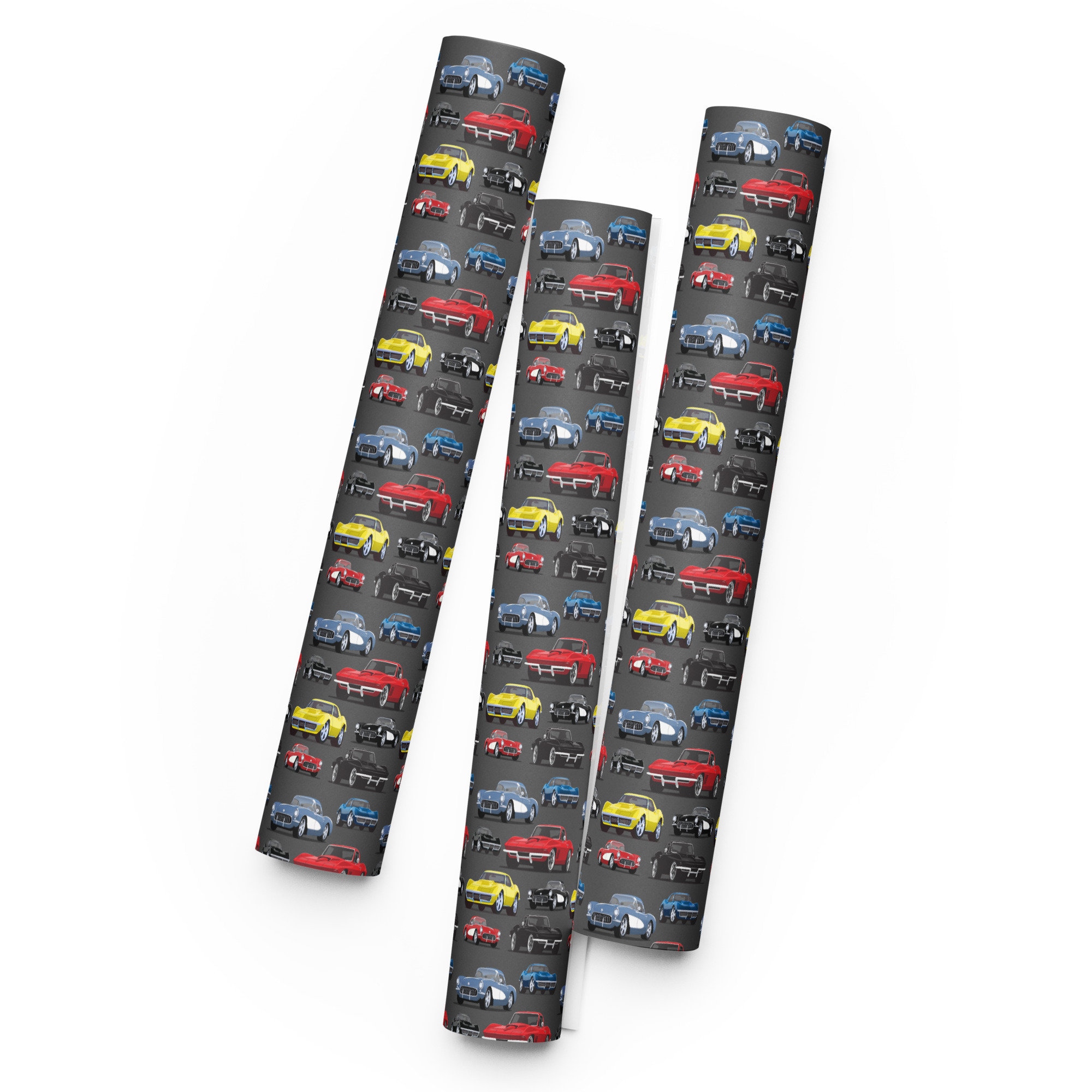 Chevy Corvette Chevrolet Stingray Wrapping Paper Sheets Gift Wrap - Etsy