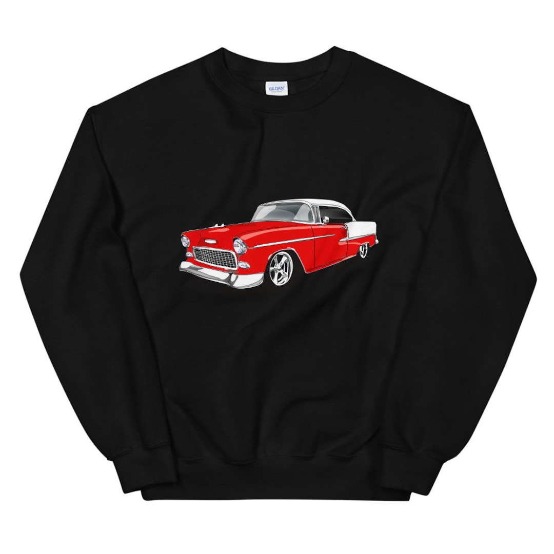1955 Gypsy Red Chevrolet Bel Air Printed Sweatshirt - Etsy