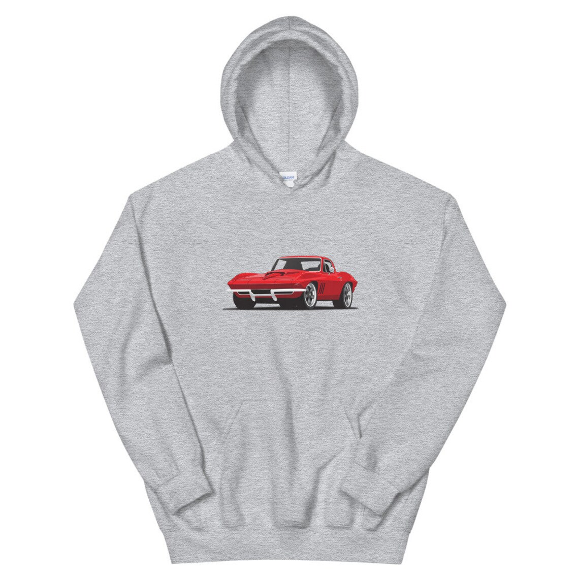 1966 Rally Red Chevrolet Corvette Printed Hoodie - Etsy