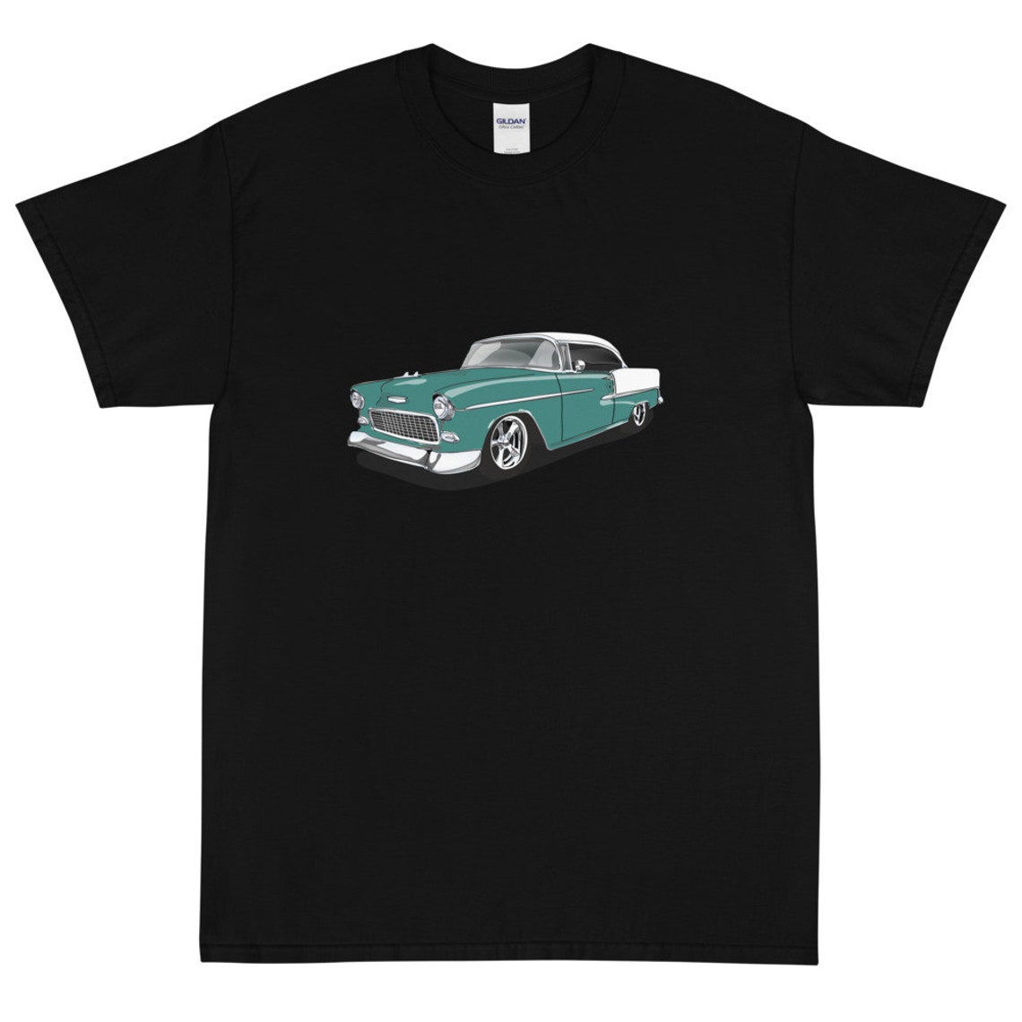 1955 Regal Turquoise & White Chevrolet Bel Air Printed T-shirt Shirt - Etsy