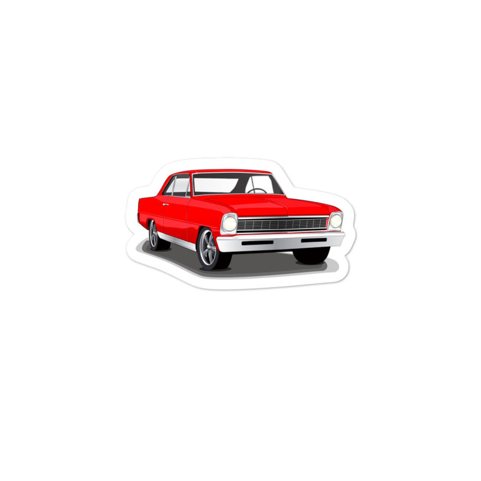 1966 Red Chevy II Nova Sticker Decal - Etsy