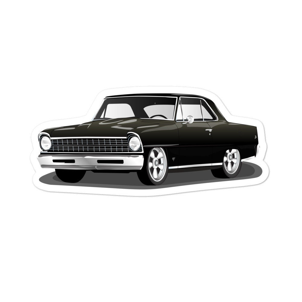 1967 Black Chevy II Nova Sticker Decal - Etsy